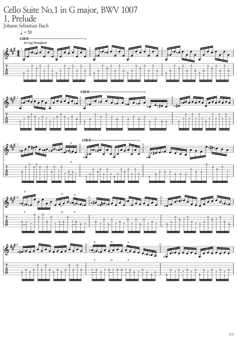 Johann Sebastian Bach Cello Suite No 1 In G Major Bwv 1007 1