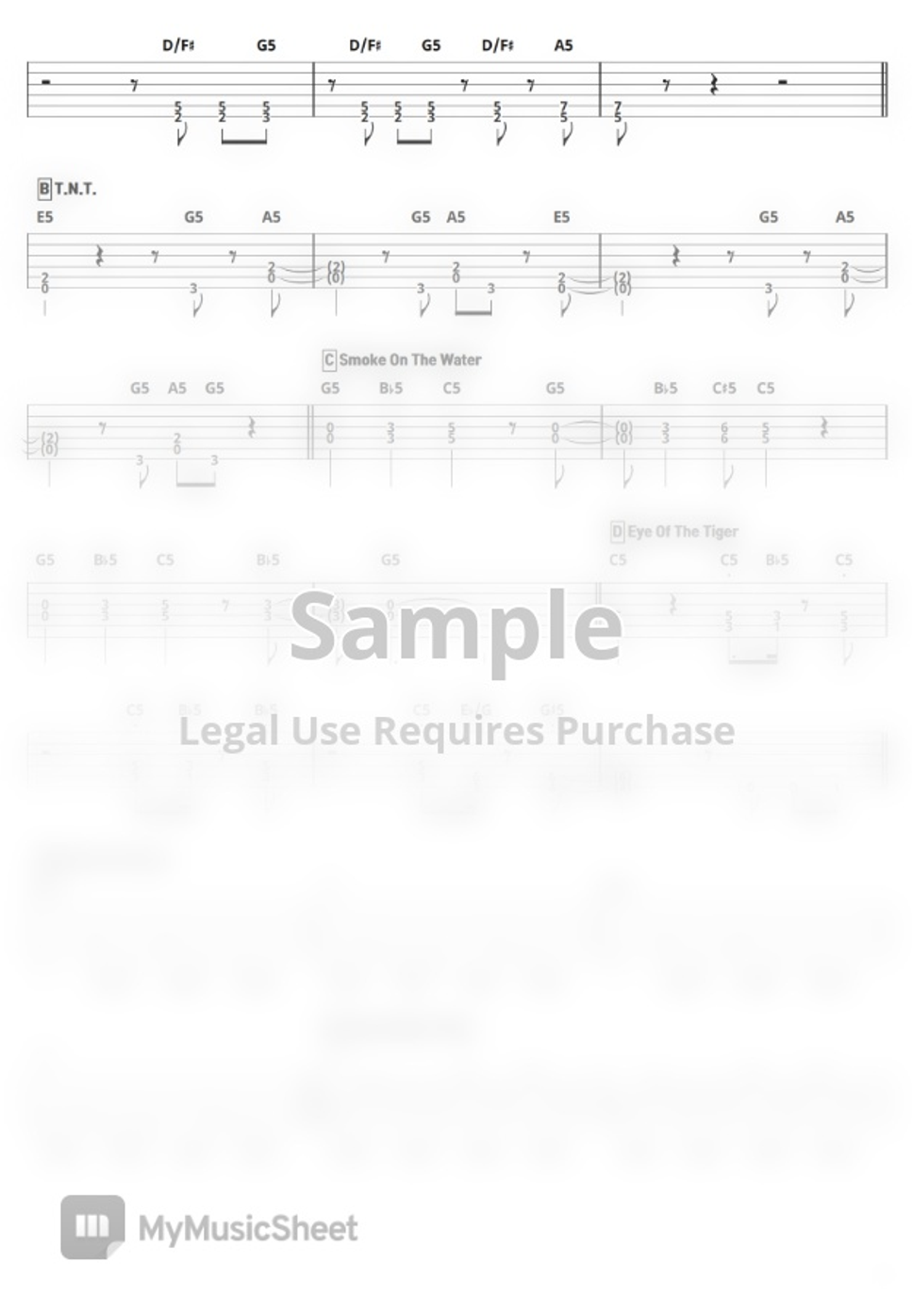 Various Artists - 12 Rock Guitar Riffs 12 락기타 리프 (Tutorial w/Tab 레슨 타브 ...