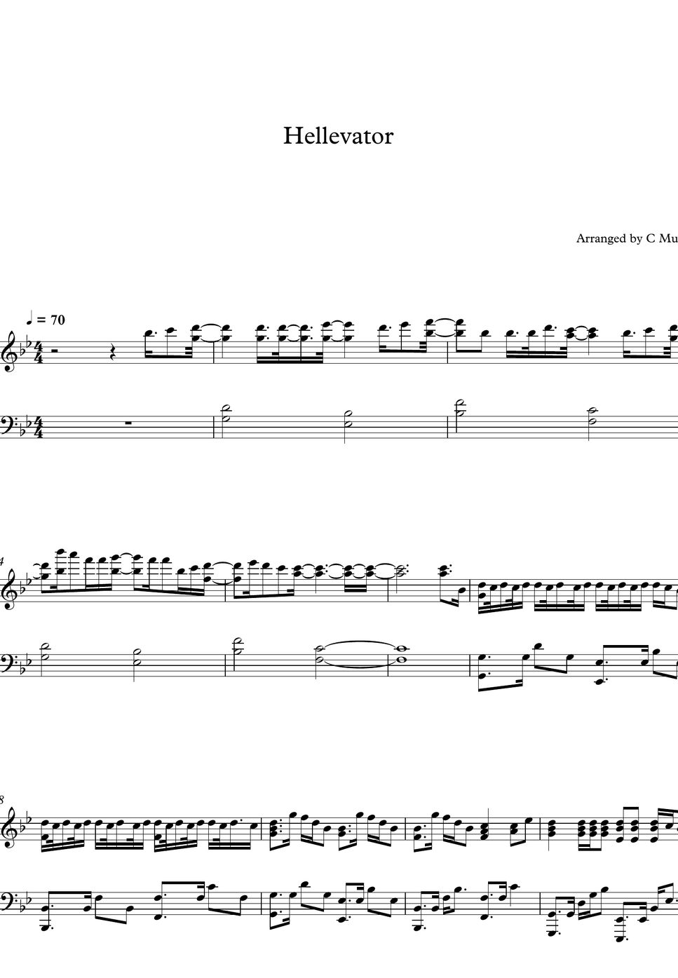 Stray Kids - Hellevator Sheet by C Music