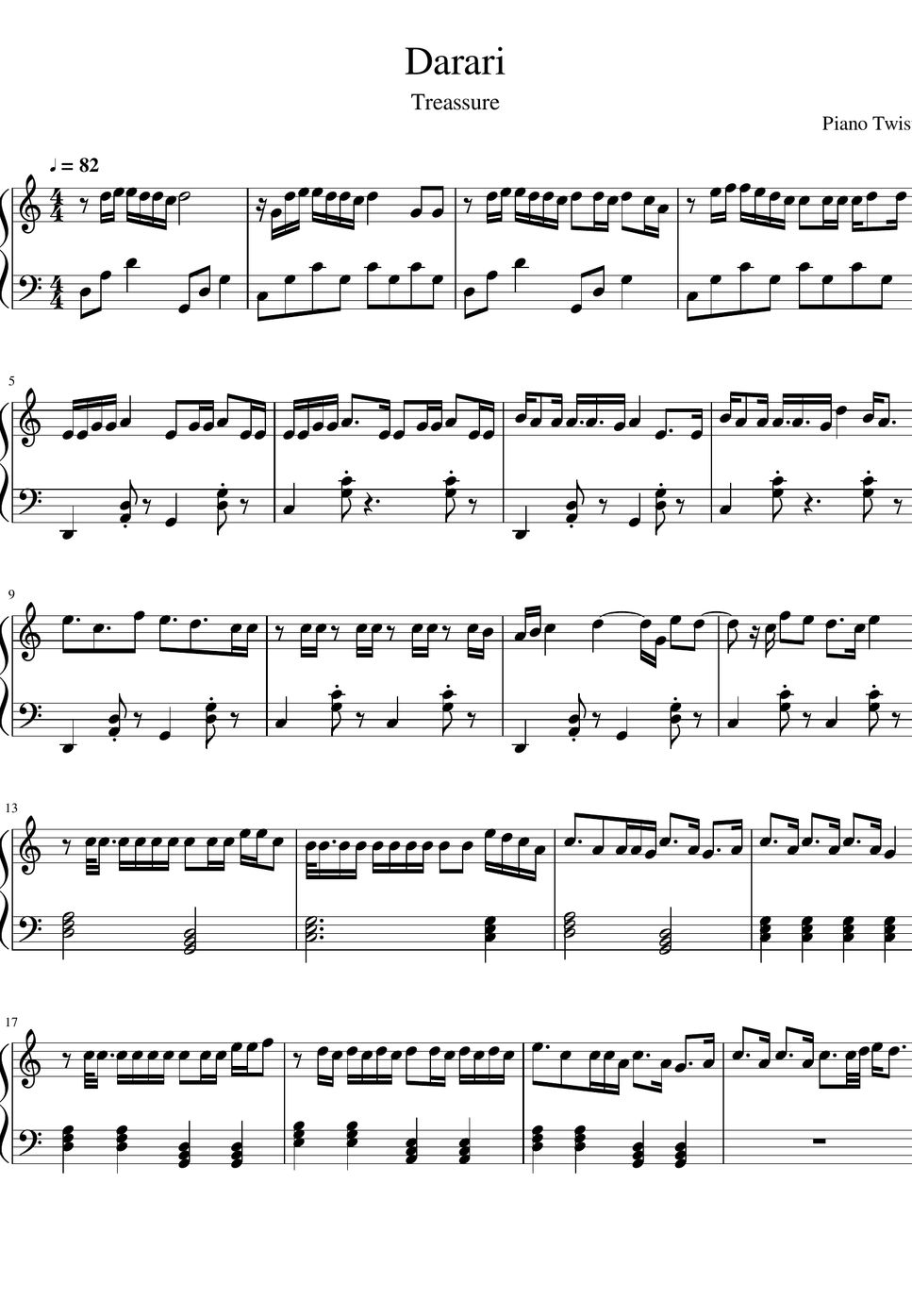 TREASURE - DARARI Blad by Piano Twist