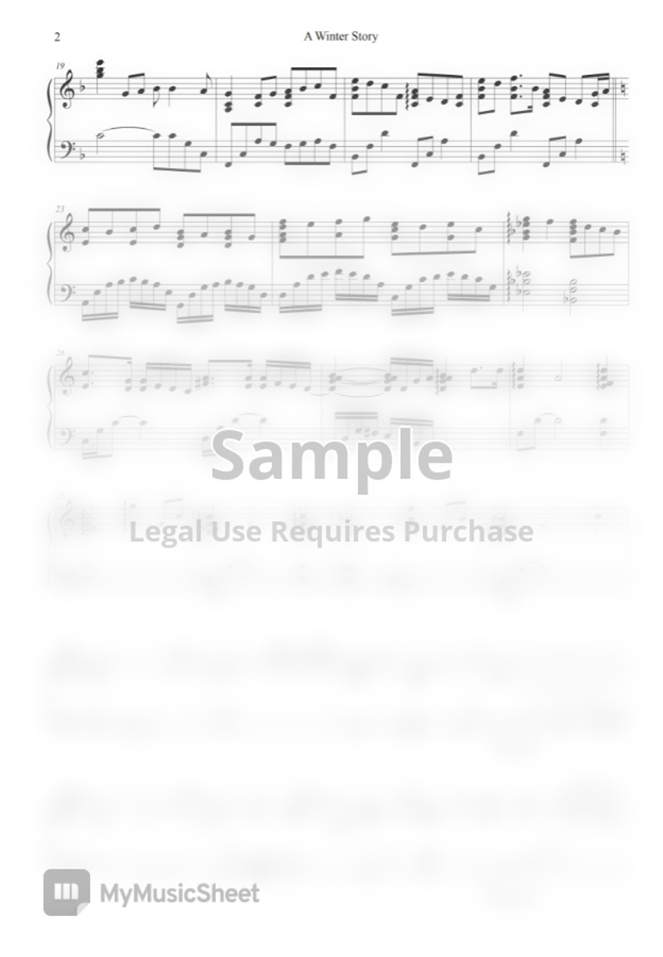 Love Letter OST - A Winter Story by sora Hong Notenblatt