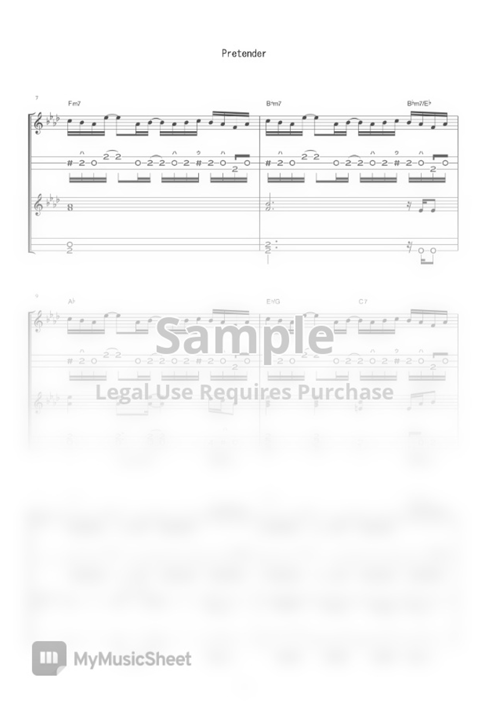 Official HIGE DANdism - PRETENDER(Tsugaru syamisen Deuxo) by Ayuzawa Kazuhiko 曲谱