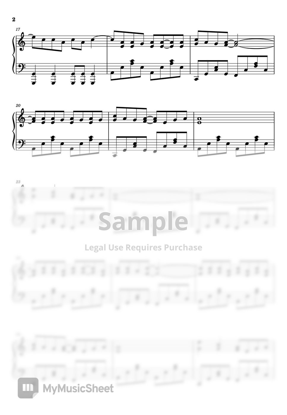 Lady Gaga - Bad Romance by Piano Go Life Sheet