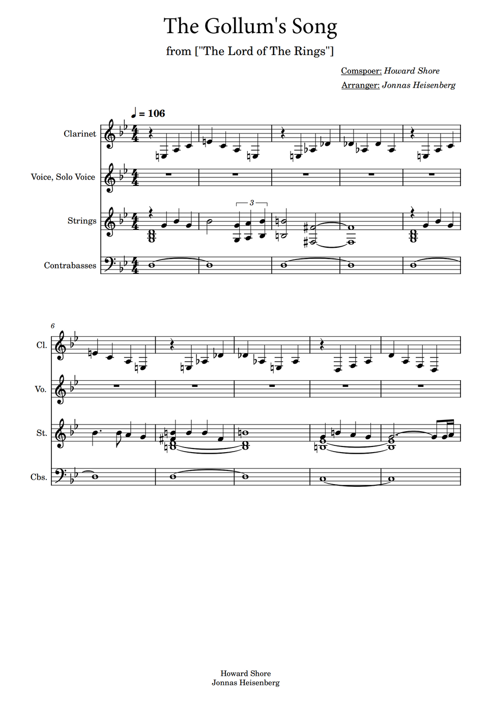 Howard Shore - Gollum's Song From " The Lord of The Rings ...