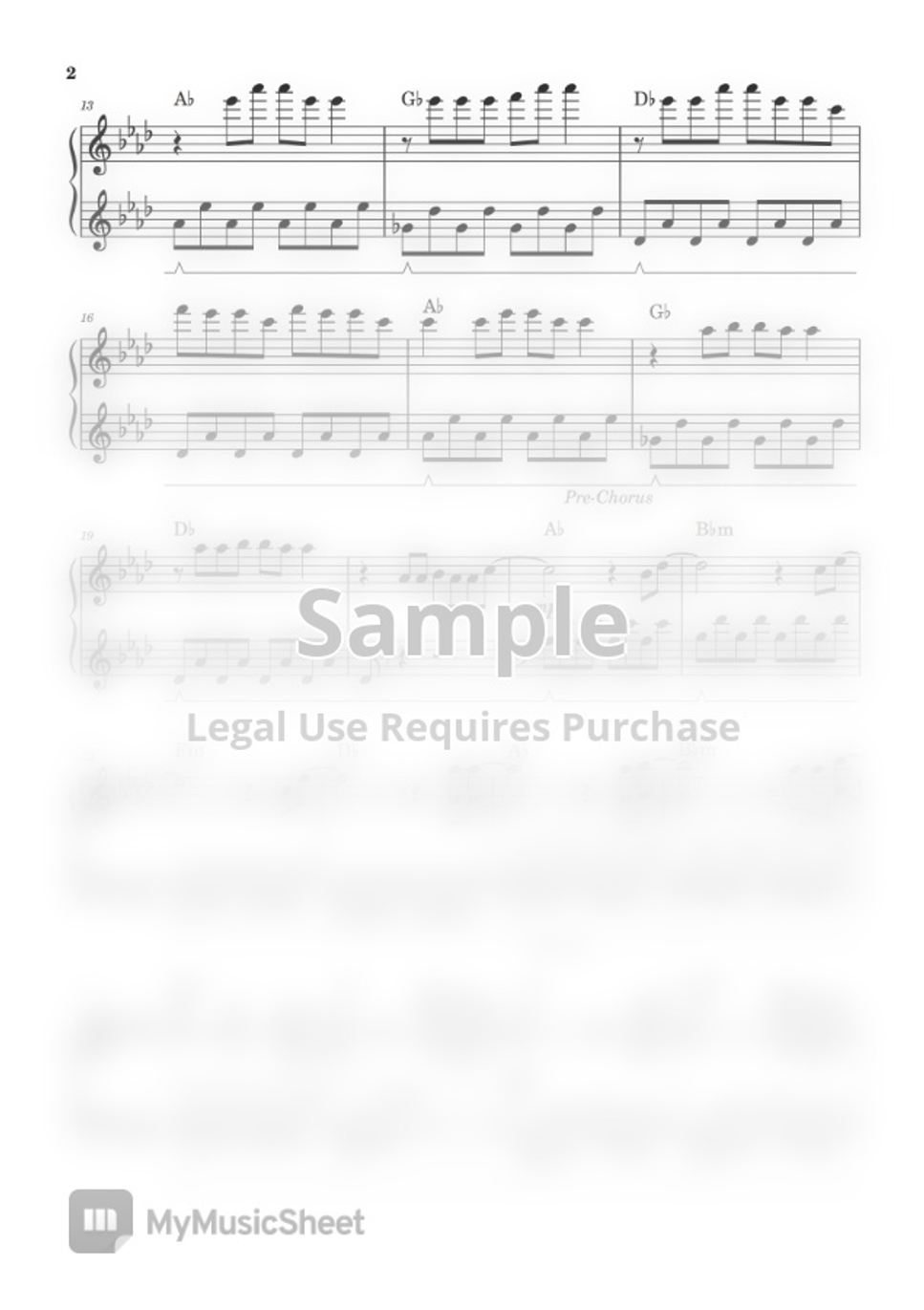 Katy Perry - Firework (PIANO SHEET) by John Rod Dondoyano Notenblatt