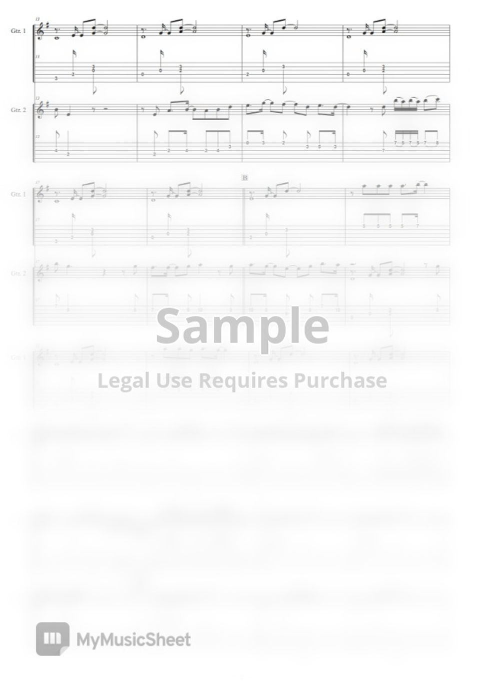 LiSA - Gurenge / Demon Slayer OP【Guitar Duo TAB】 แผ่น