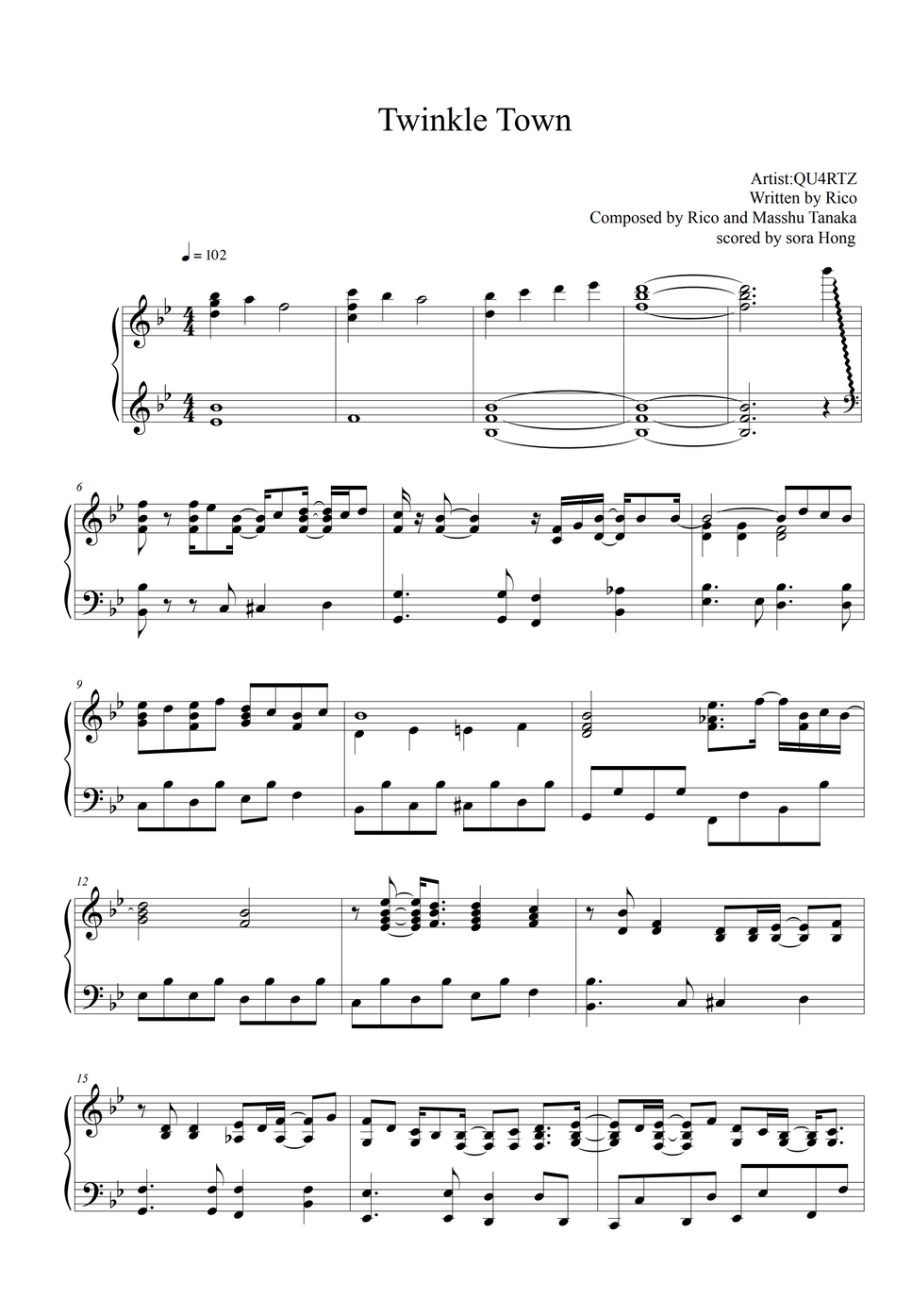 QW4RTZ - Twinkle Town by sora Hong Helaian