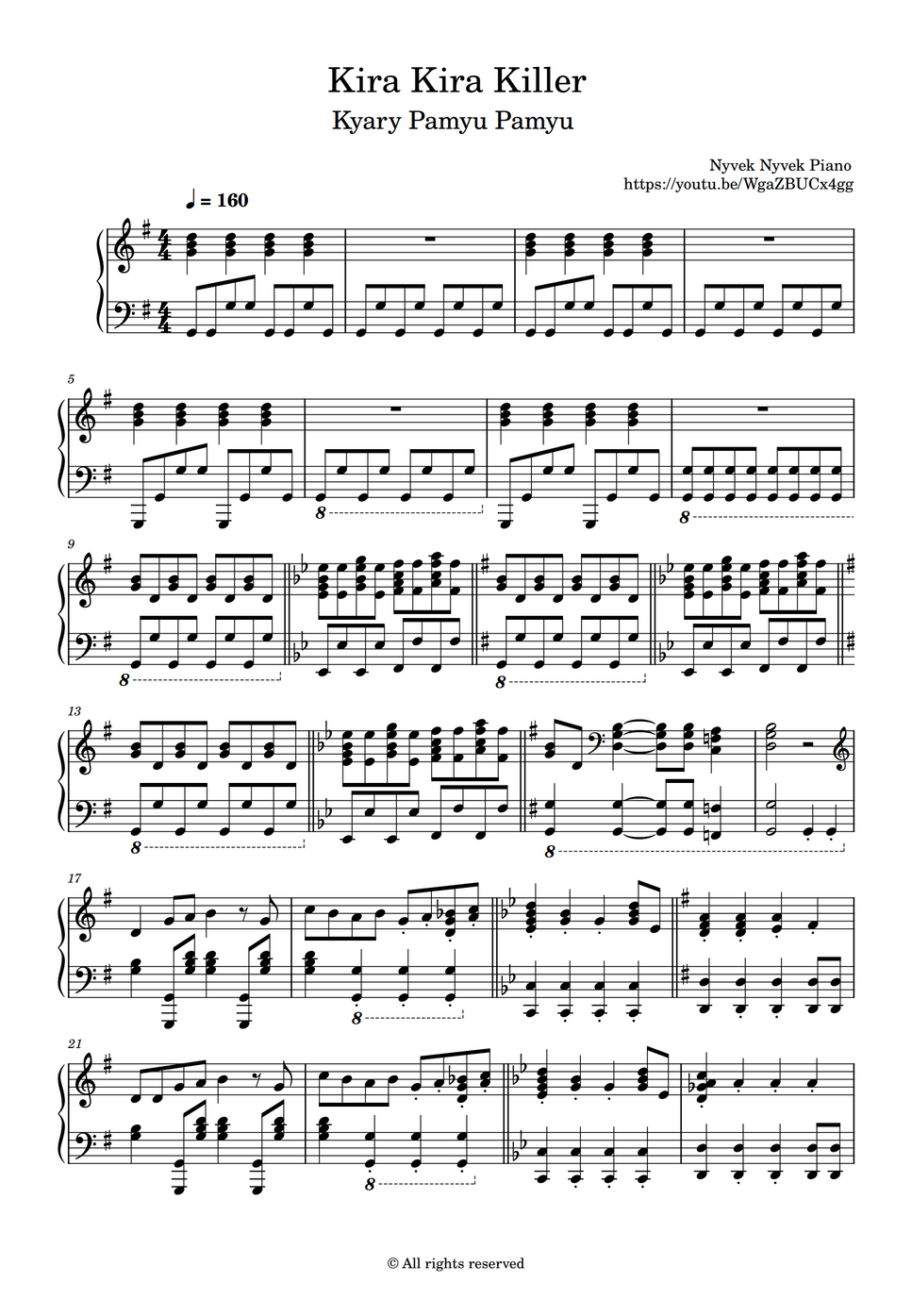 Kyary Pamyu Pamyu - Kira Kira Killer Hoja by Nyvek Nyvek Piano