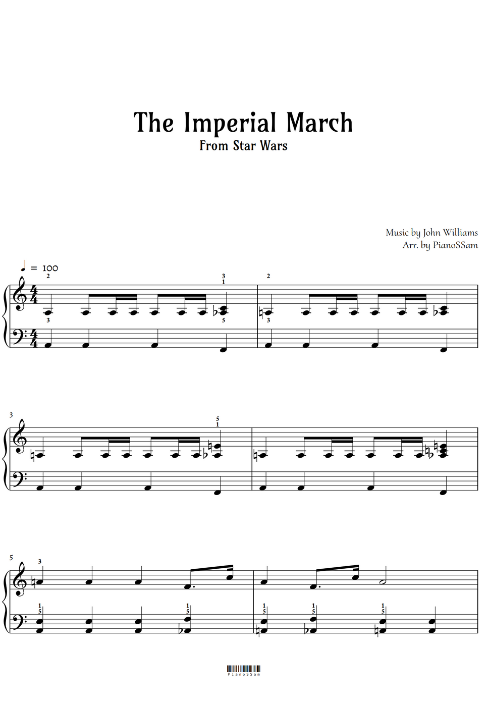 John Williams - Imperial March (Star Wars) by PianoSSam Nuty
