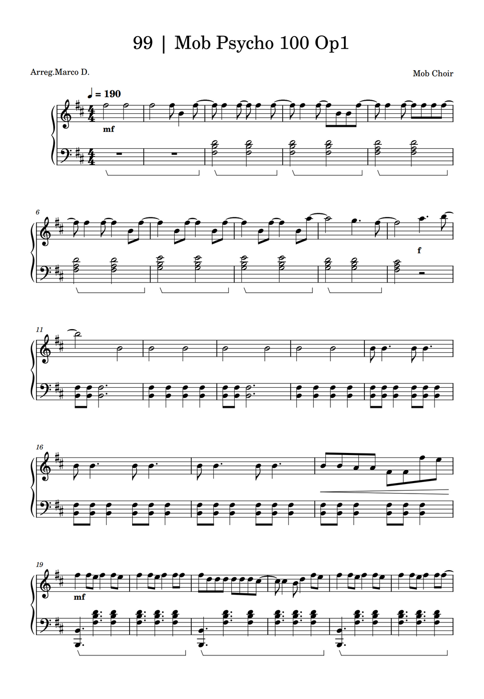Mob Psycho 100 - 99 by Marco D. Lembar Musik