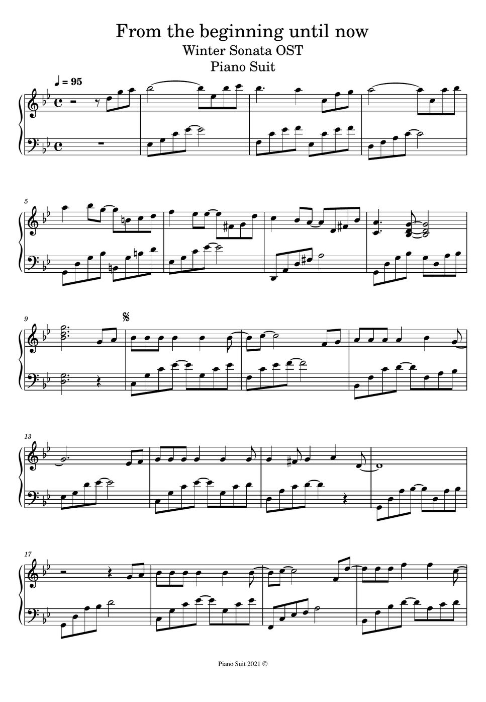 Ryu ・ Winter Sonata - From the beginning until now Sheet by Piano Suit