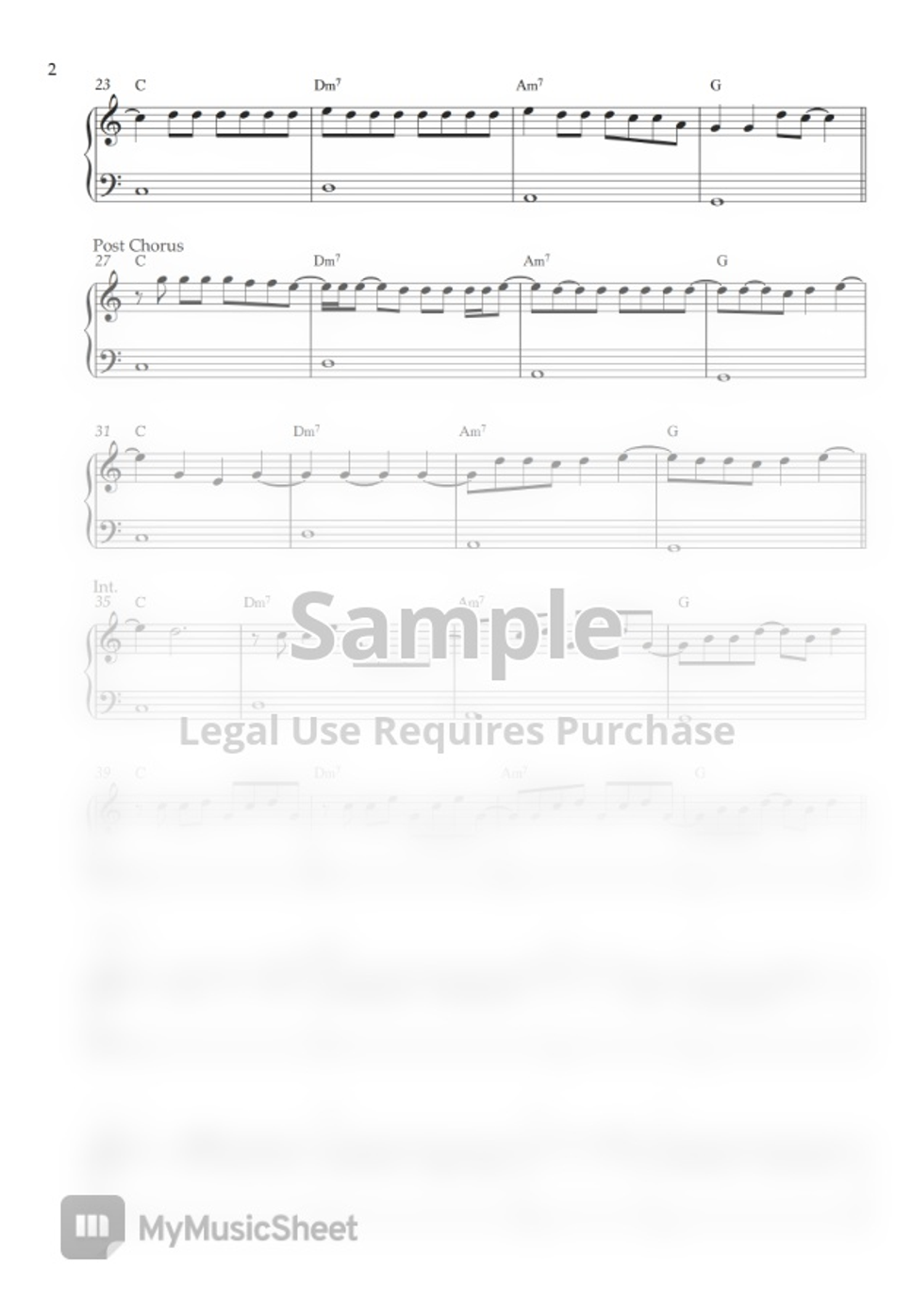 Taylor Swift - Bejeweled (EASY PIANO SHEET) by Pianella Piano Notenblatt