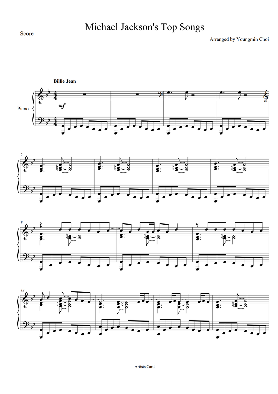 Michael Jackson - Medley by Artists'Card Sheet