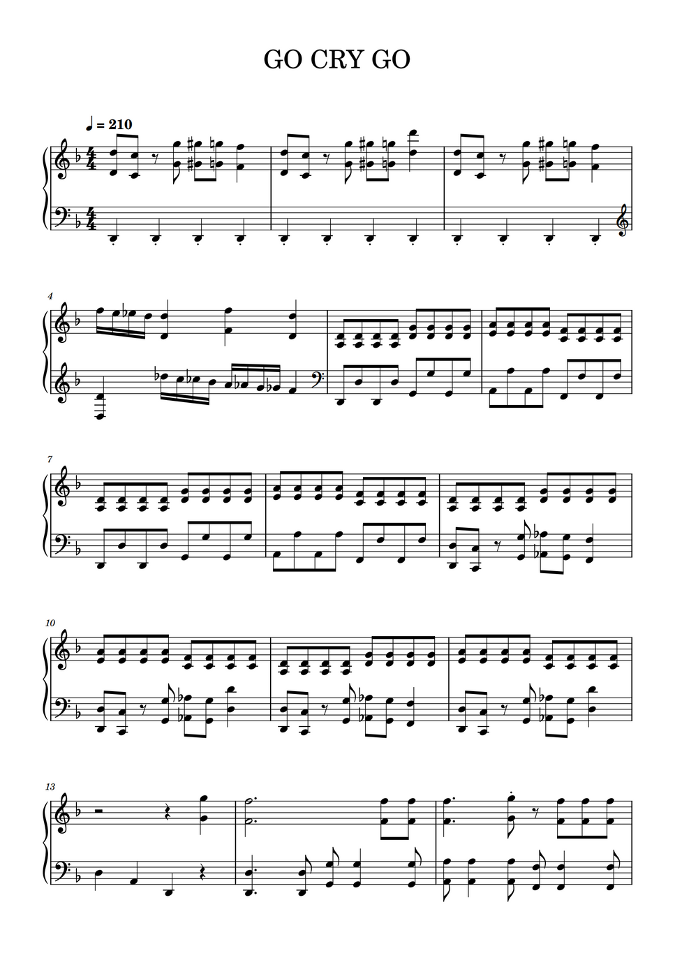 OxT - GO CRY GO (Overlord II) by TTK楽譜