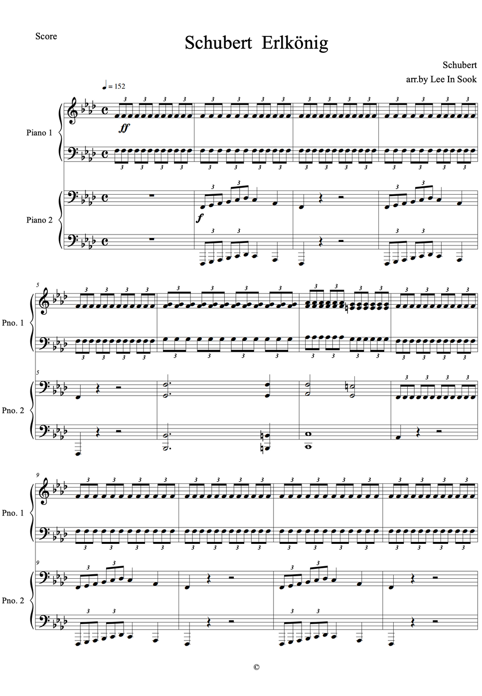 F.Schubert - der Erlkönig Sheet