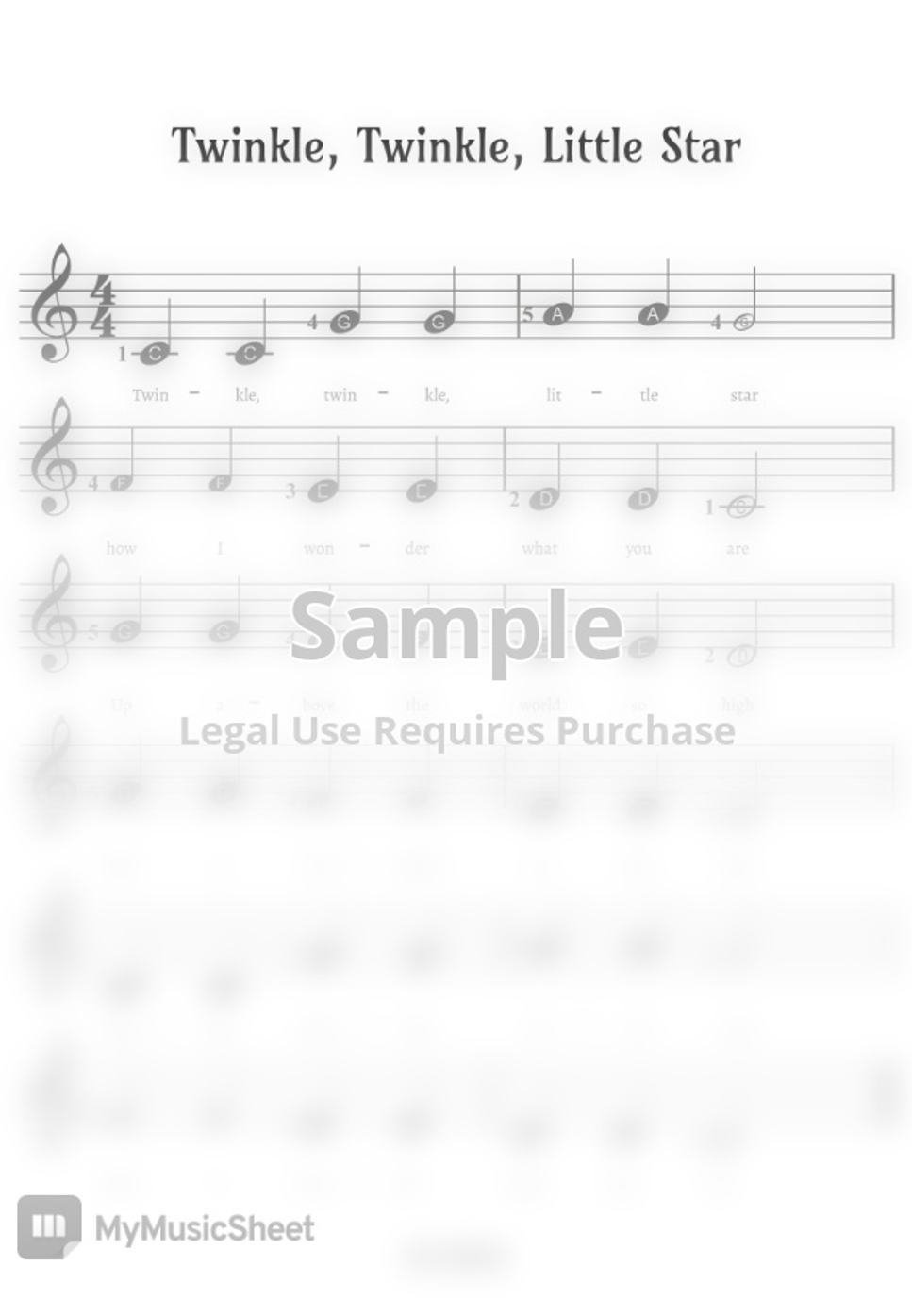 반짝반짝작은별 - [Beginner] Twinkle, Twinkle, Little Star | Piano Arrangement ...