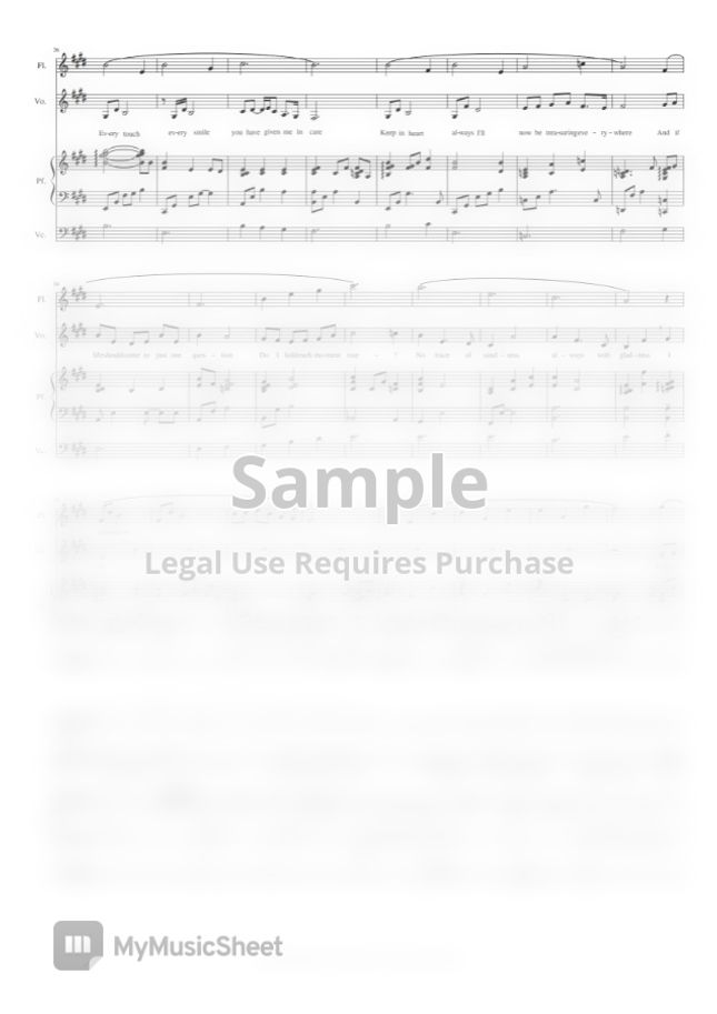 레아살롱가 (Lea Salonga) - Two Words (EM/F#M) (Ensemble 앙상블) by 샴록로즈 Sheet Music