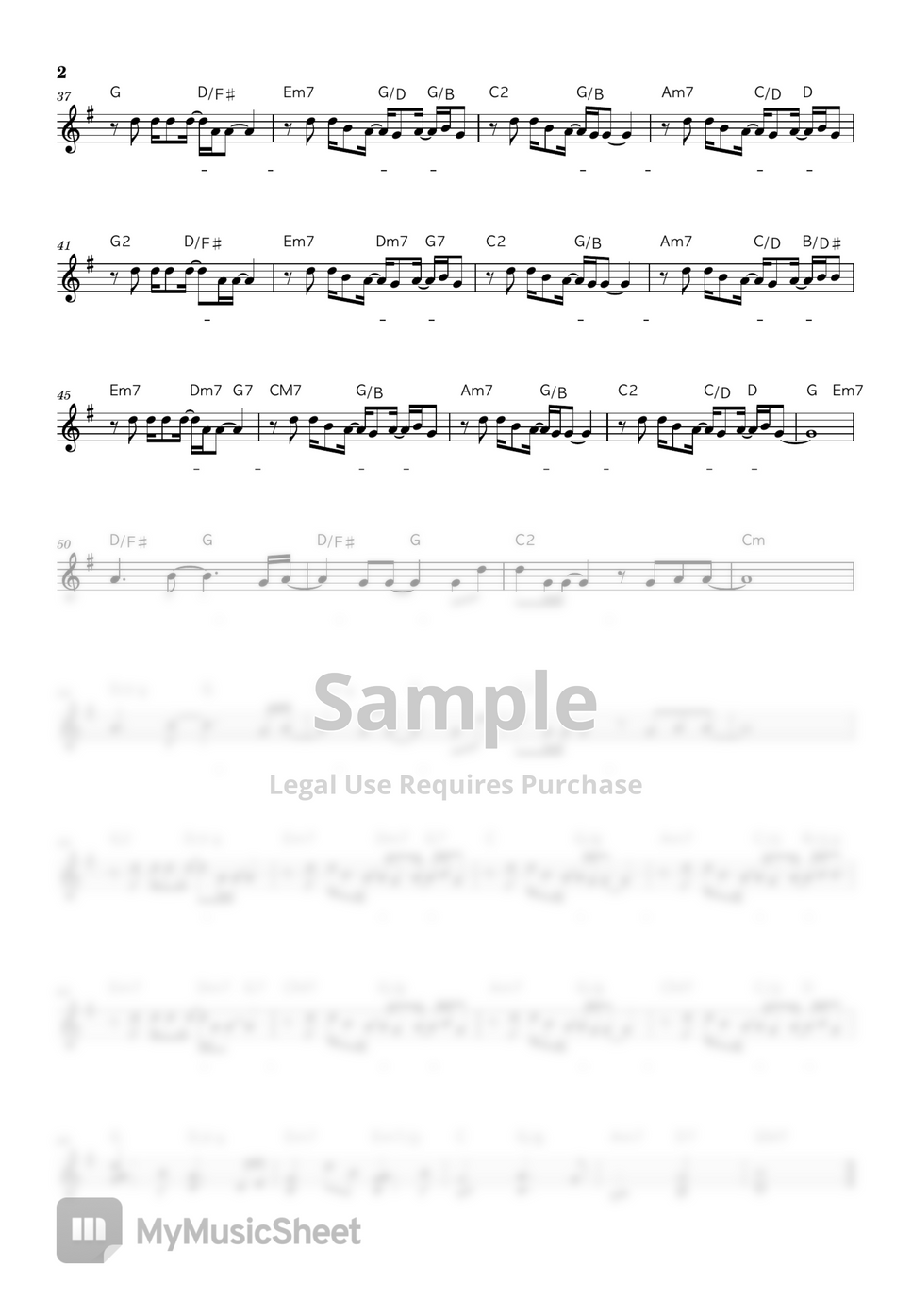 김강현 시간을 뚫고 G Key 멜로디악보 Lembar Musik By 생명의건반