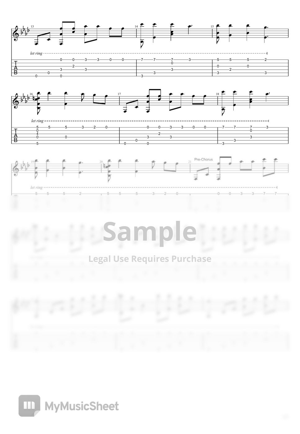 Gary Jules / Tears For Fears - Mad World TAB by Corey Mathers