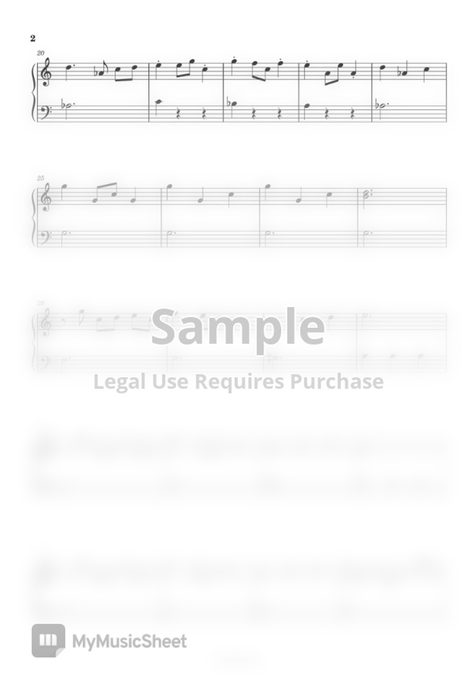 너의 이름은 Ost 이토모리 고등학교 Itomori High School 쉬운피아노악보 By My Uk Piano Sheet