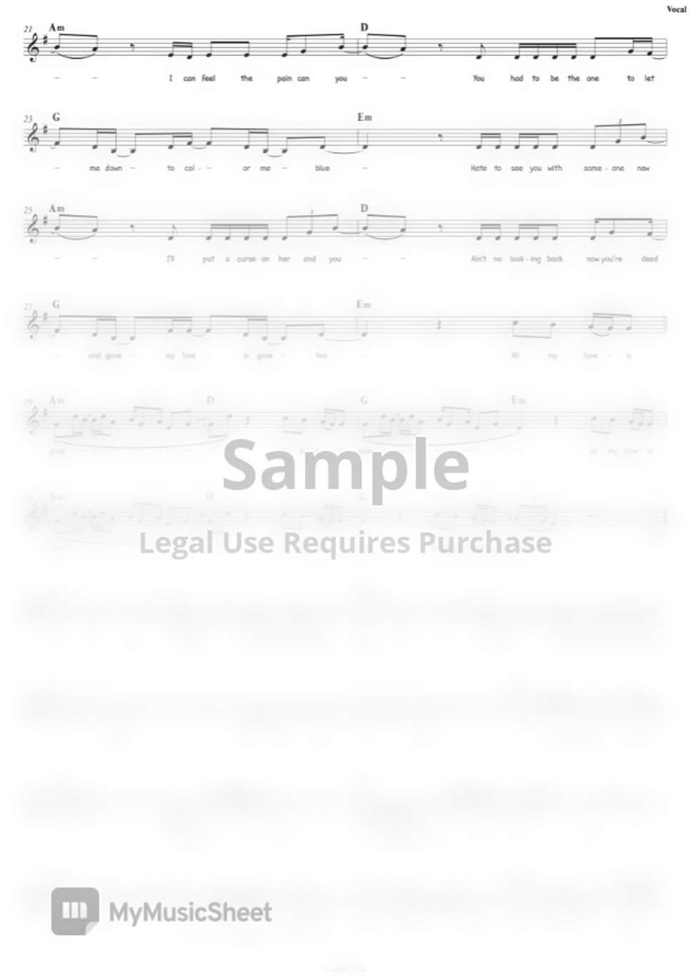 Rose - Gone | Vocal / Guitar Sheet