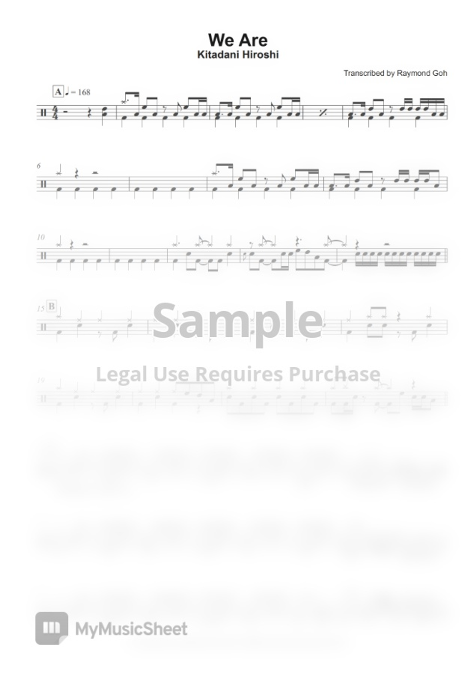 Kitadani Hiroshi - We Are (One Piece OP1) by Raymond Goh Hoja