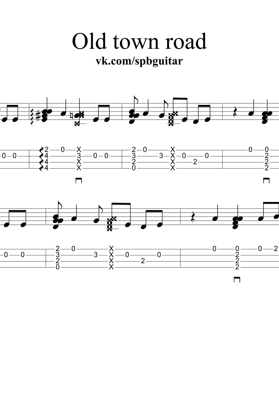 Lil Nas X - Old Town Road by Uroki Ukulele Spartito