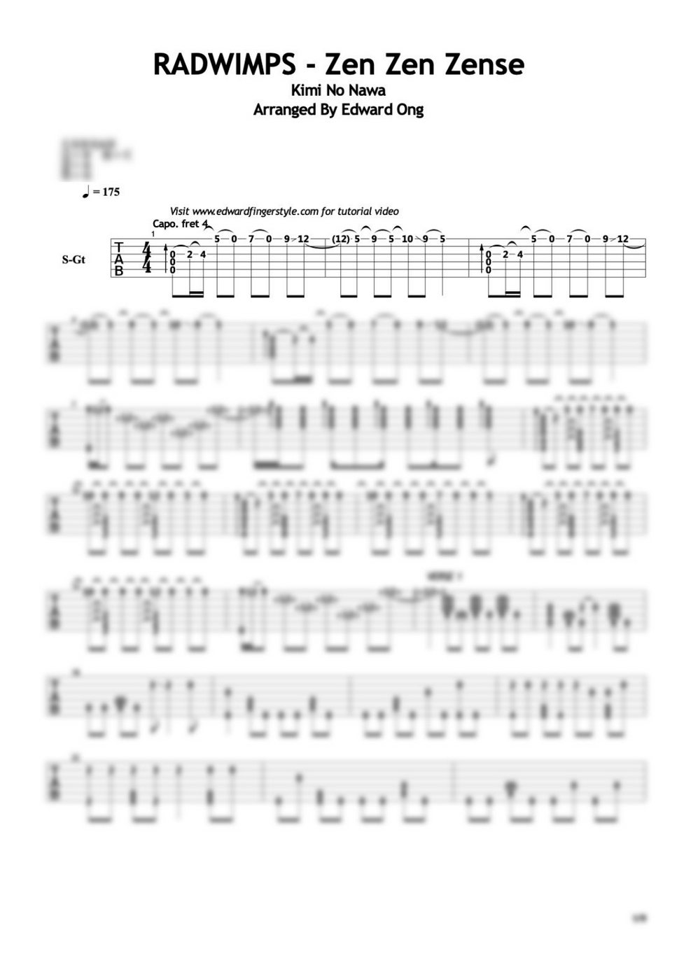 RADWIMPS - Zenzenzense - Kimi No Nawa by Edward Ong Hoja