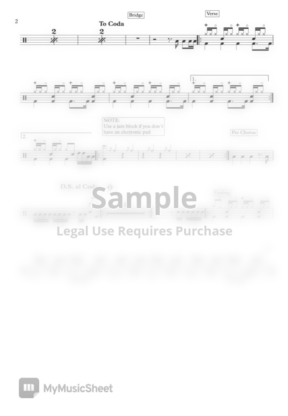 Dua Lipa Break My Heart Partition Musicale By Drum Transcription Leo Alvarado