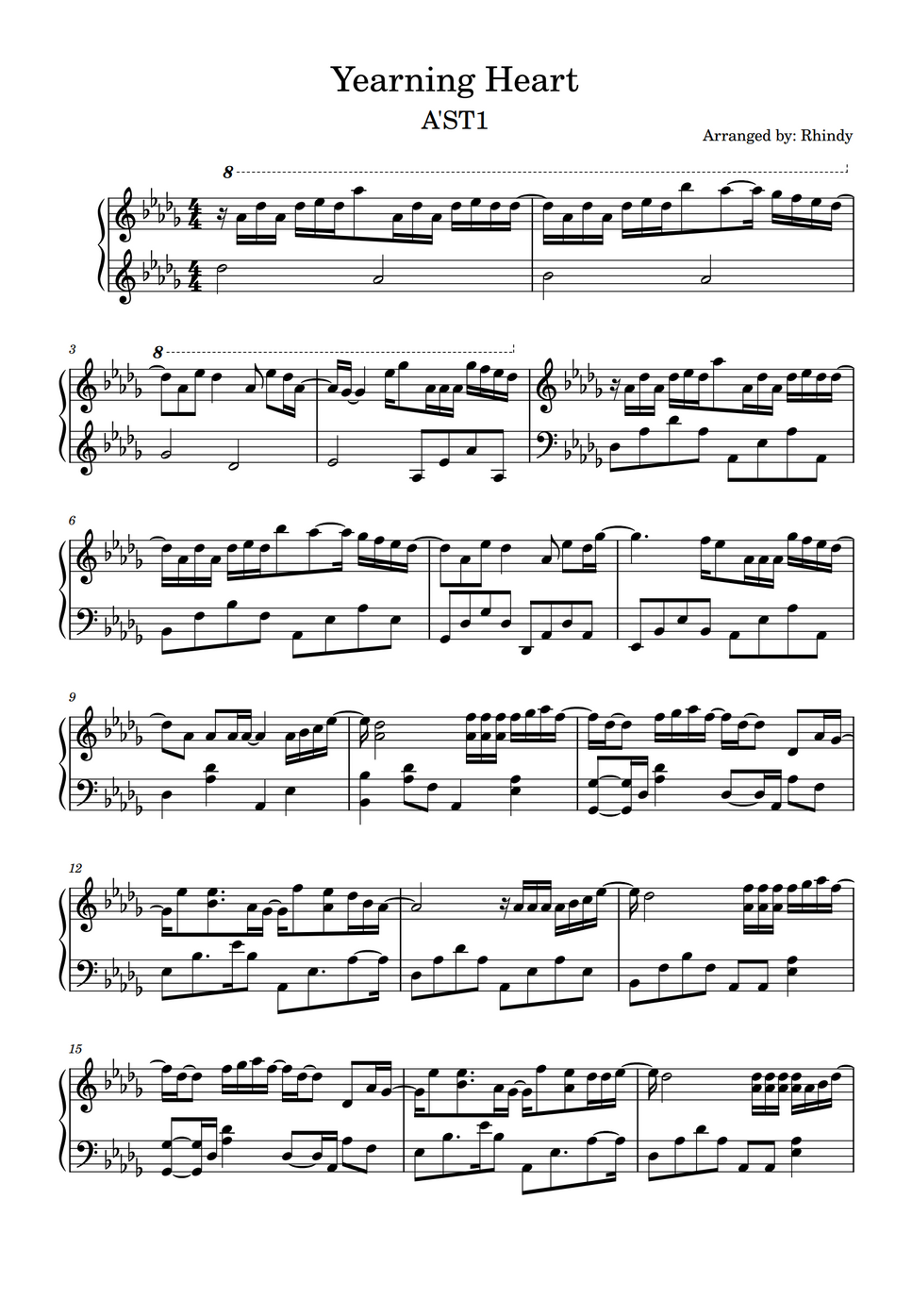 A'ST1 - Yearning Heart 아쉬운 마음인건 by Rhindy Helaian