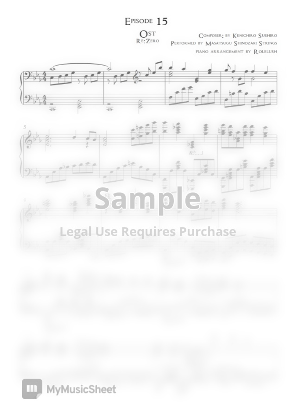 Kenichiro Suehiro - Re:Zero OST/BGM - (沈黙のレクイエム) Chinmoku no Rekuiemu ...