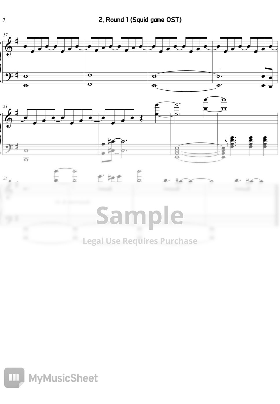 Squid game OST/BGM - 2. Round 1 (Series) Partition musicale by Sunny Fingers Piano