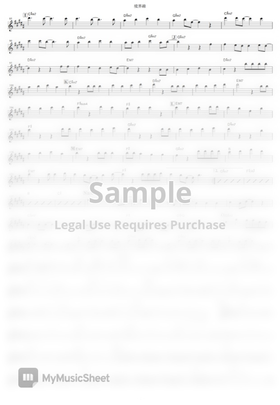 Amazarashi Kyoukaisen 86 Eighty Six In Eb Lembar Musik By Muta Sax