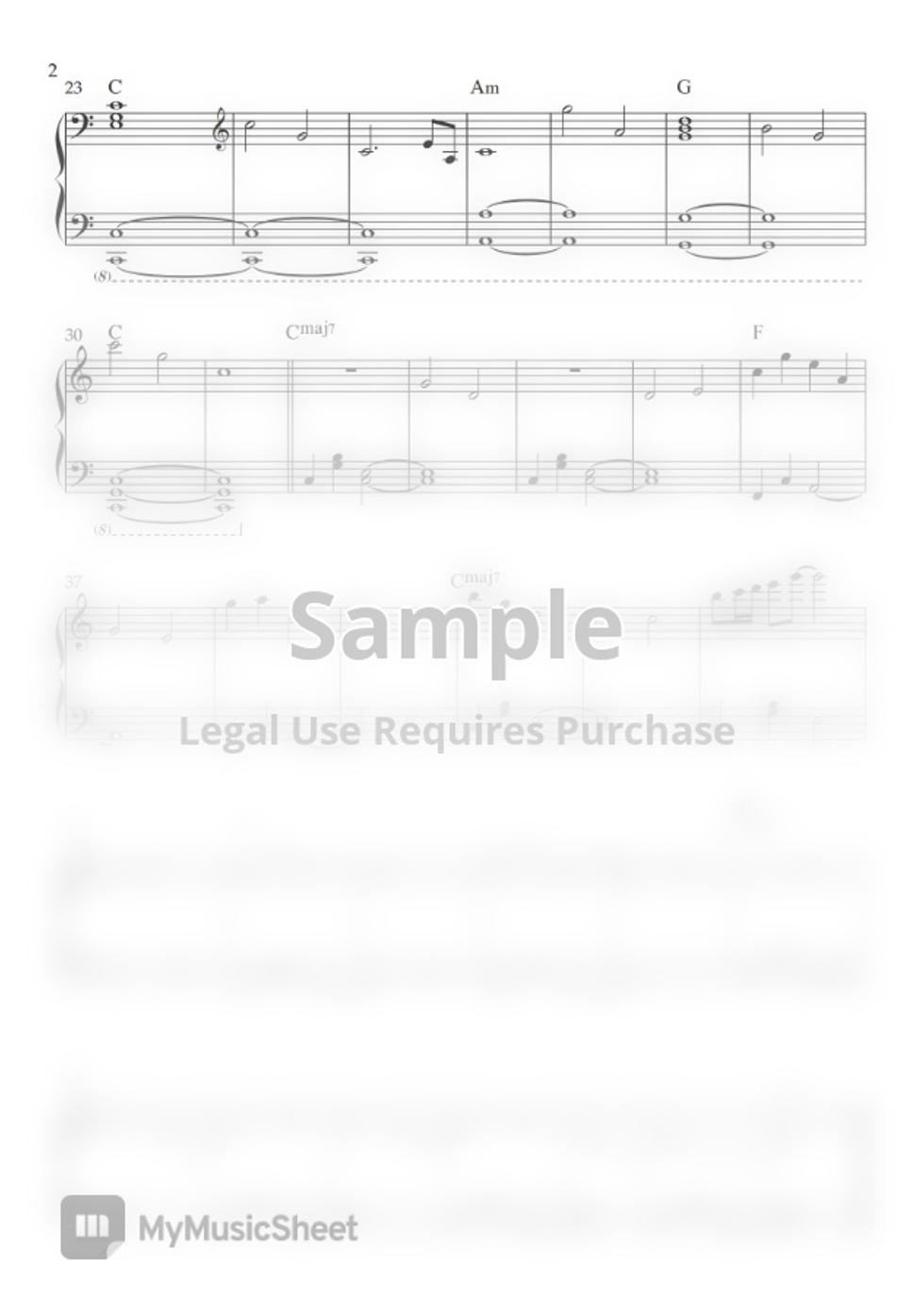 Minecraft OST C418 - Subwoofer Lullaby by 자유란JAYURAN 樂譜