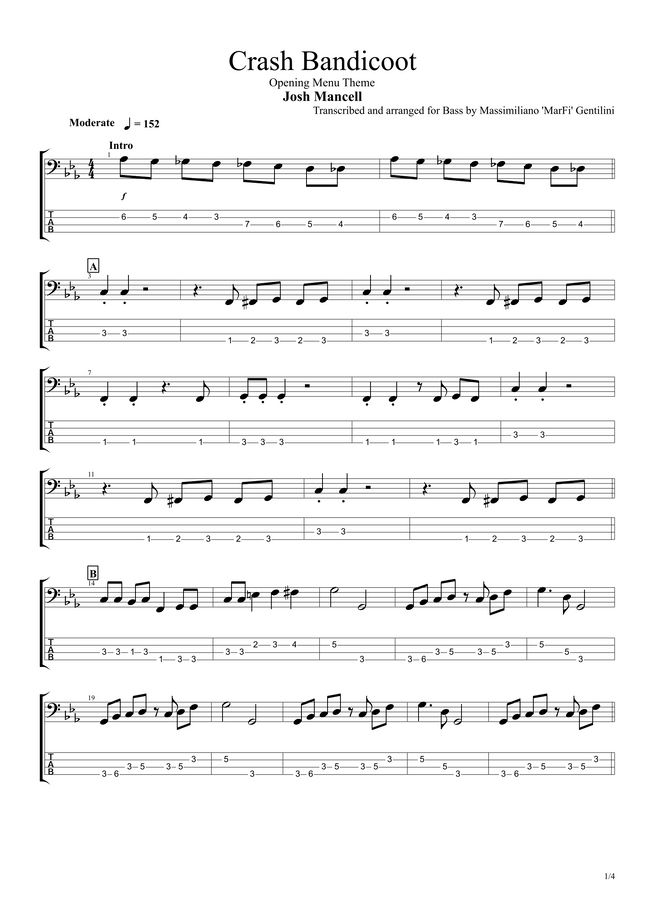 Josh Mancell - Crash Bandicoot (menu theme) by Massimiliano Gentilini ...