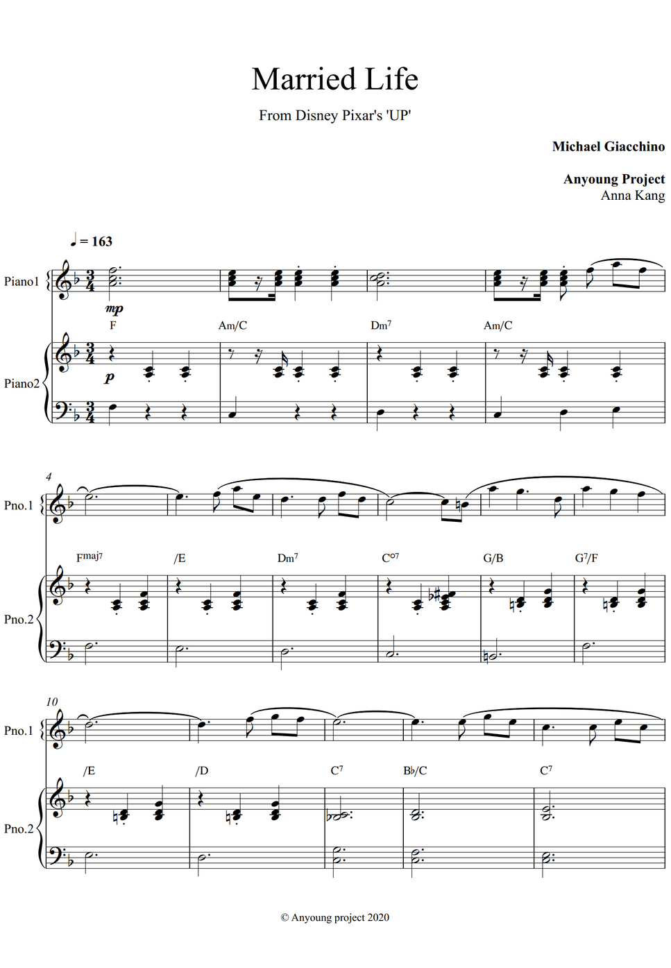 "Up" OST - Married Life by 안영프로젝트 แผ่น