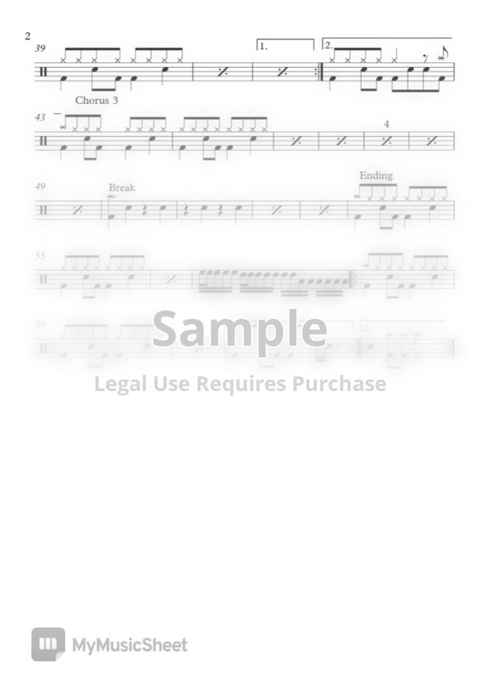 Enanitos Verdes - La muralla verde by Drum Transcription: Leo Alvarado Hoja