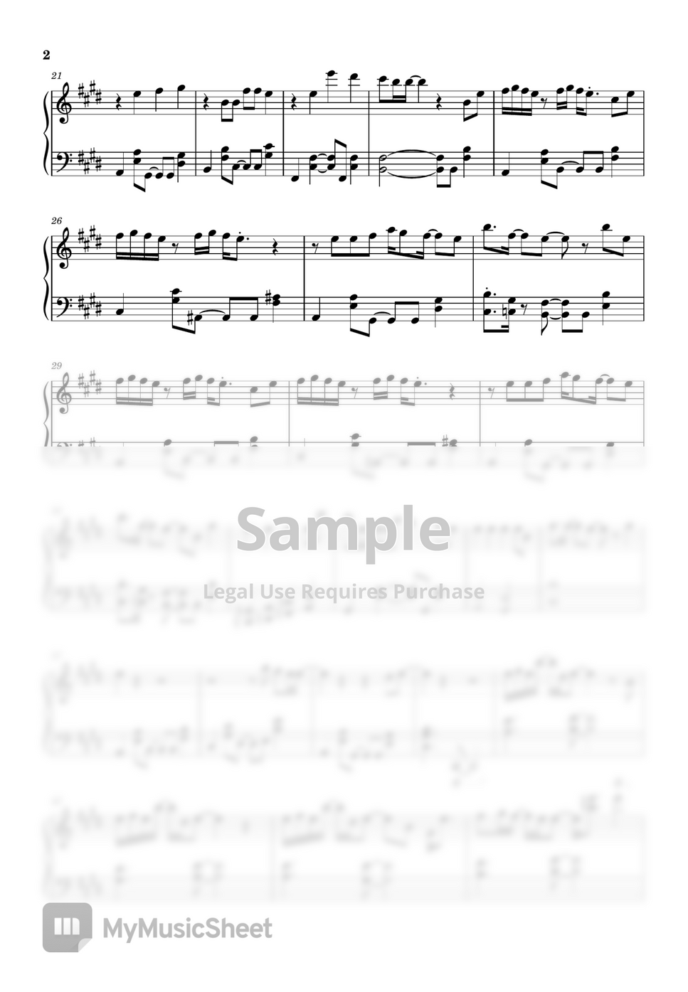 Blue Archive OST - Target for love (Easy ver) 樂譜 by Haren Easy Piano