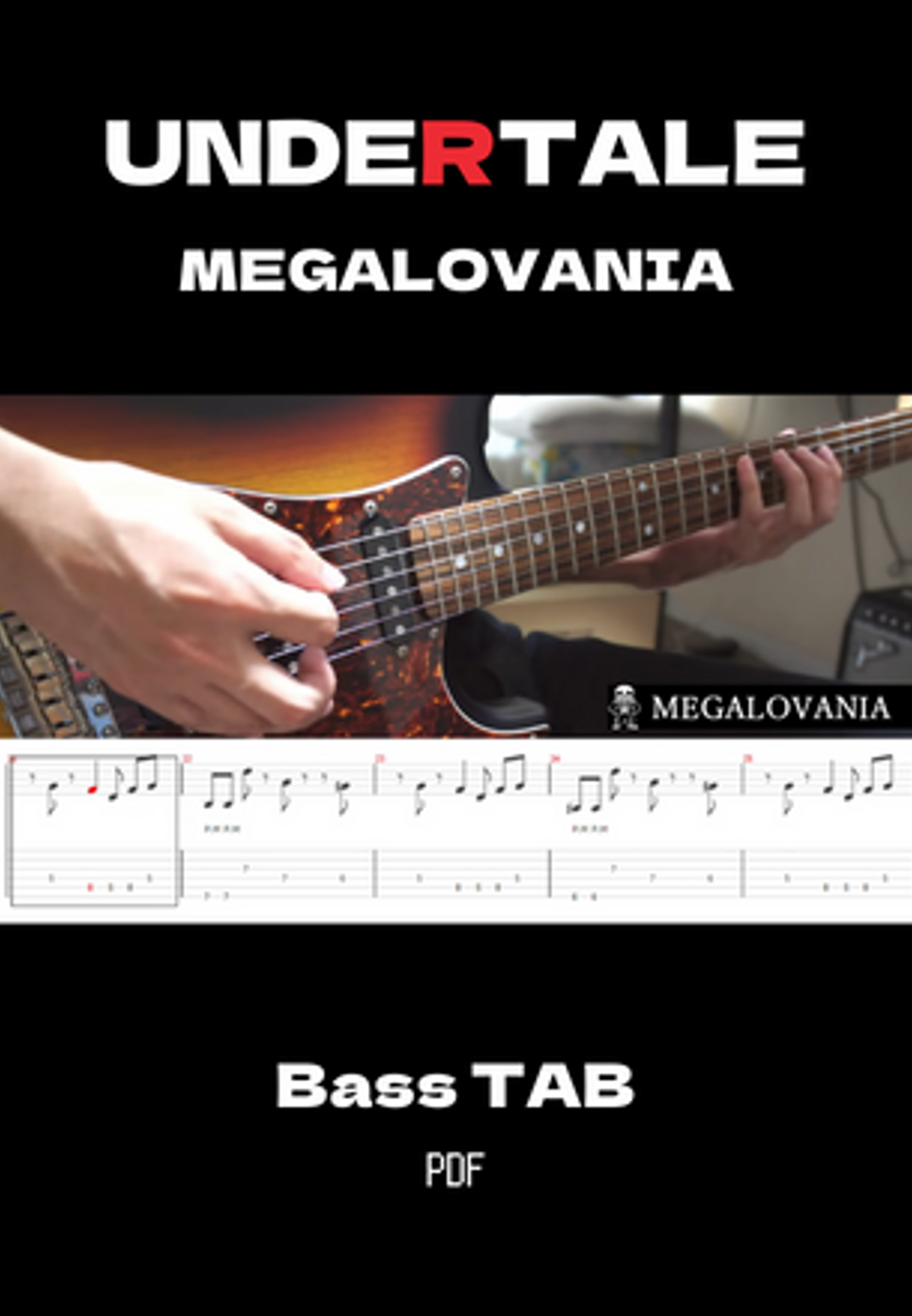 UNDERTALE - MEGALOVANIA (BASS TAB ONLY / PDF) by TobyFox 樂譜