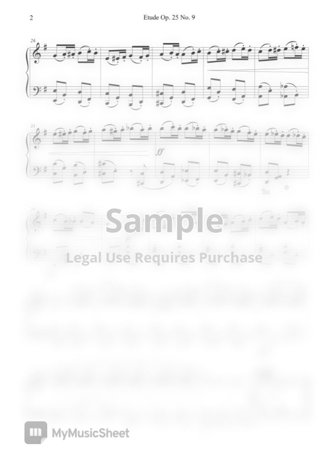 F. Chopin - Etude Op.25 No.9 Butterfly (Easy ver.) by FLare Sheet Music