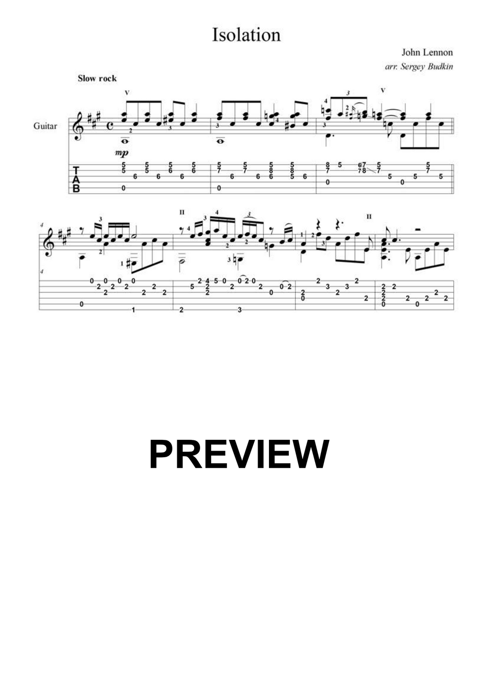 John Lennon - Isolation by Buddy_King Sheet