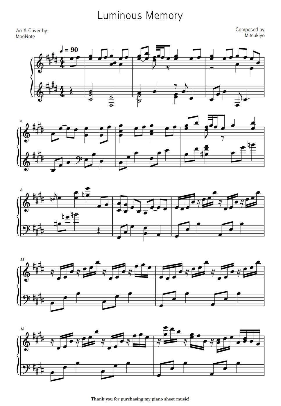 Mitsukiyo - Luminous Memory by MooNote Hoja