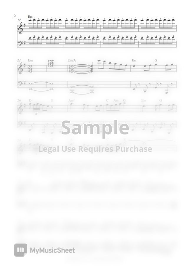 Squid Game OST(오징어 게임 OST ) - Way back then (Easy Piano) by I can play the Piano Sheet Music