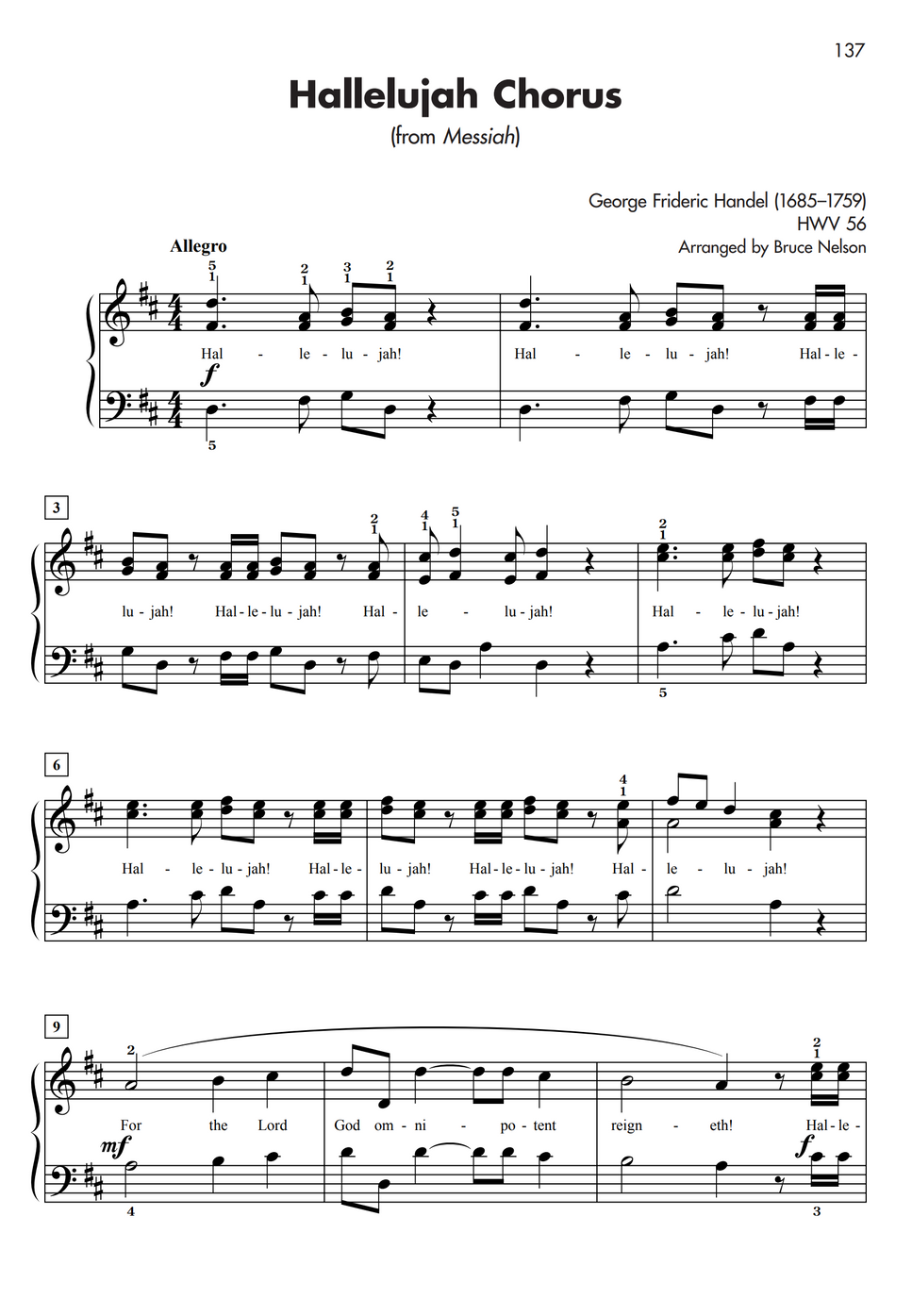 Artist - Hallelujah Chorus.pdf by Artist Sheet
