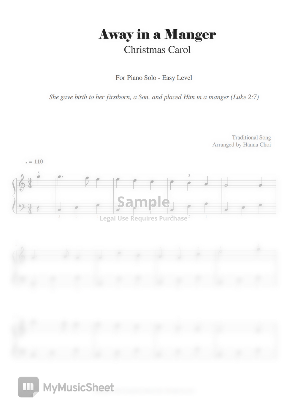 Traditional Song - Away In a Manger 그 어린 주예수 [Christmas Carol] (크리스마스 ...