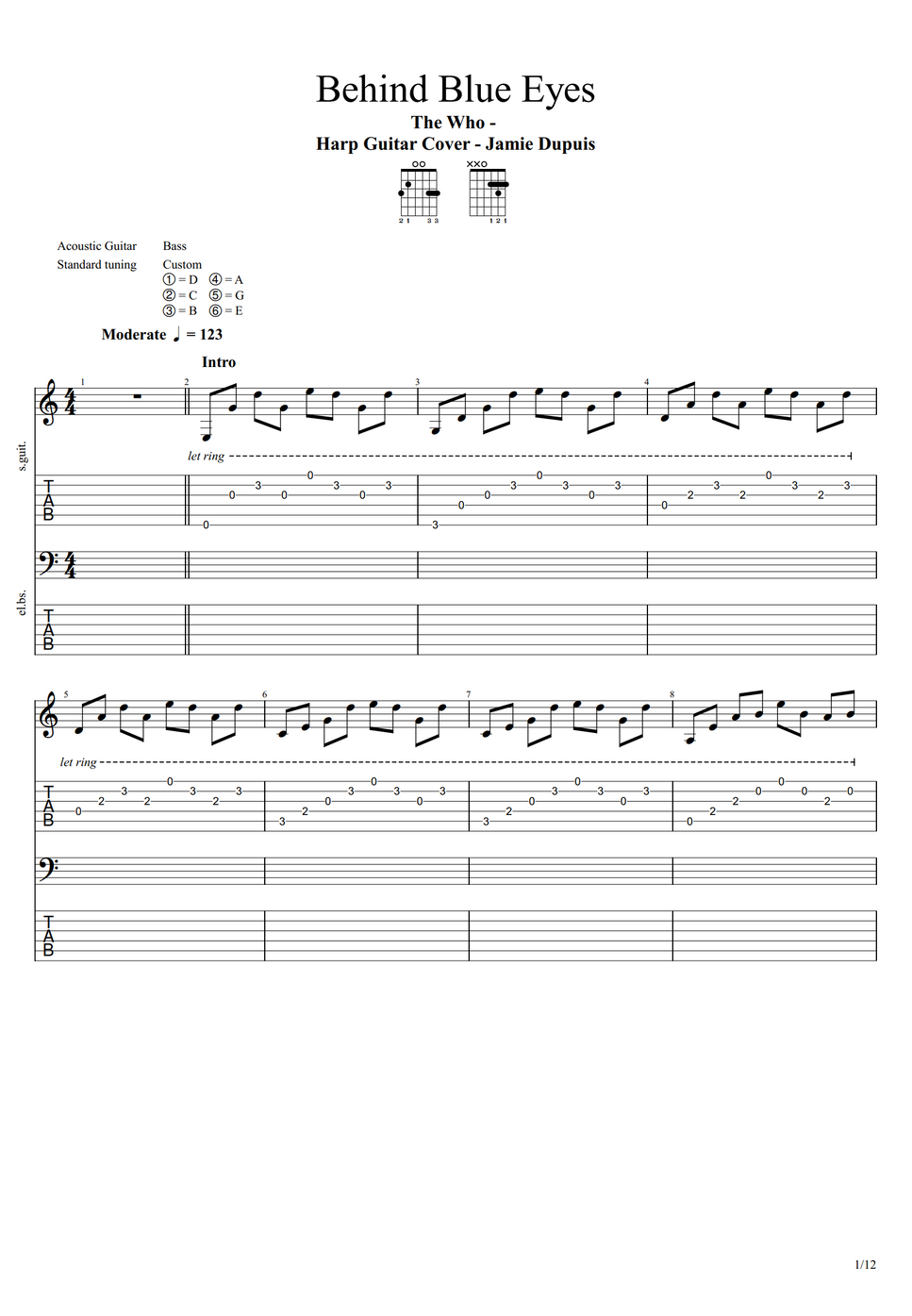 The Who Behind Blue Eyes Tab By Ivan