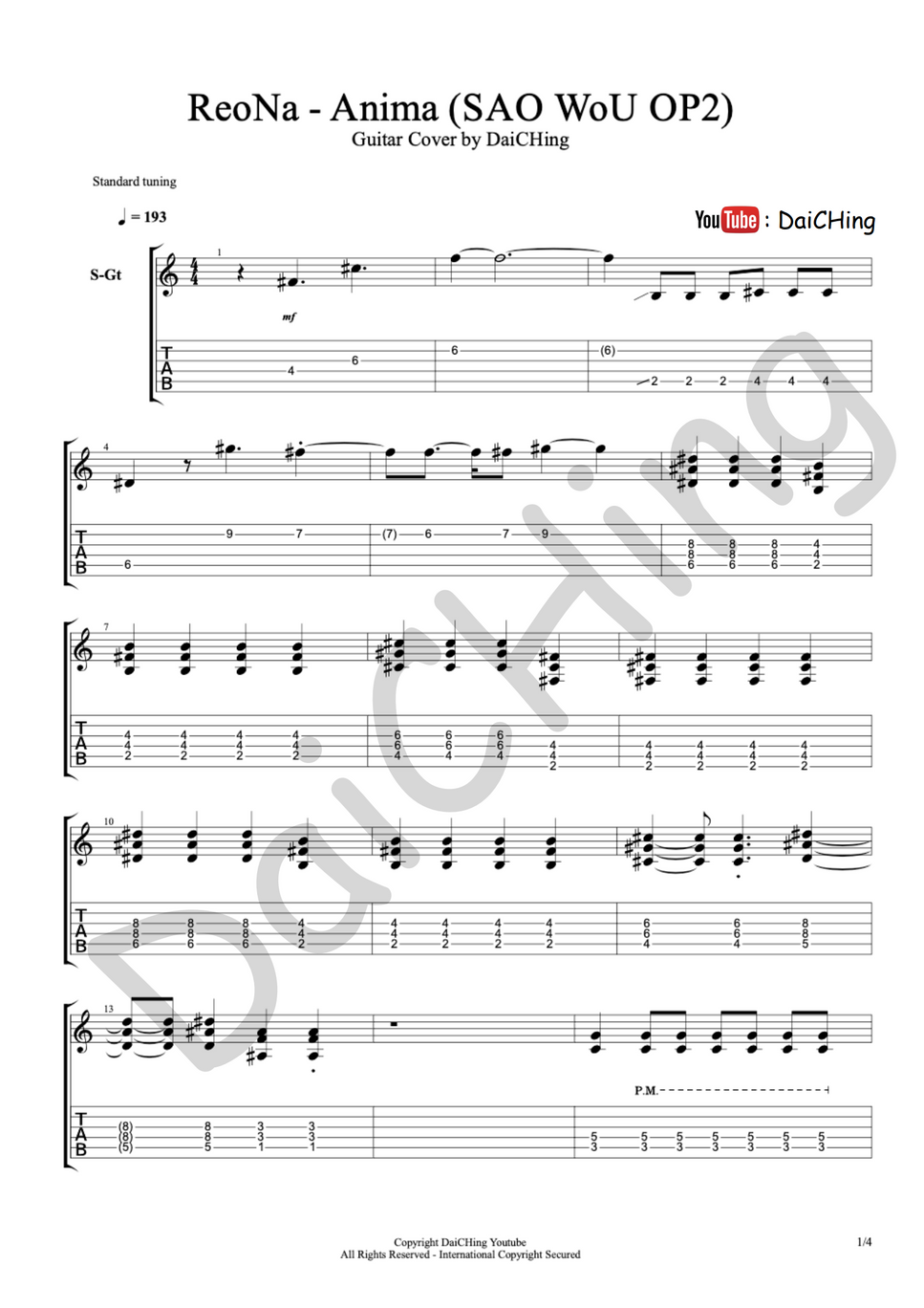 ReoNa - Anima (TV-size Guitar) by DaiCHing Blad