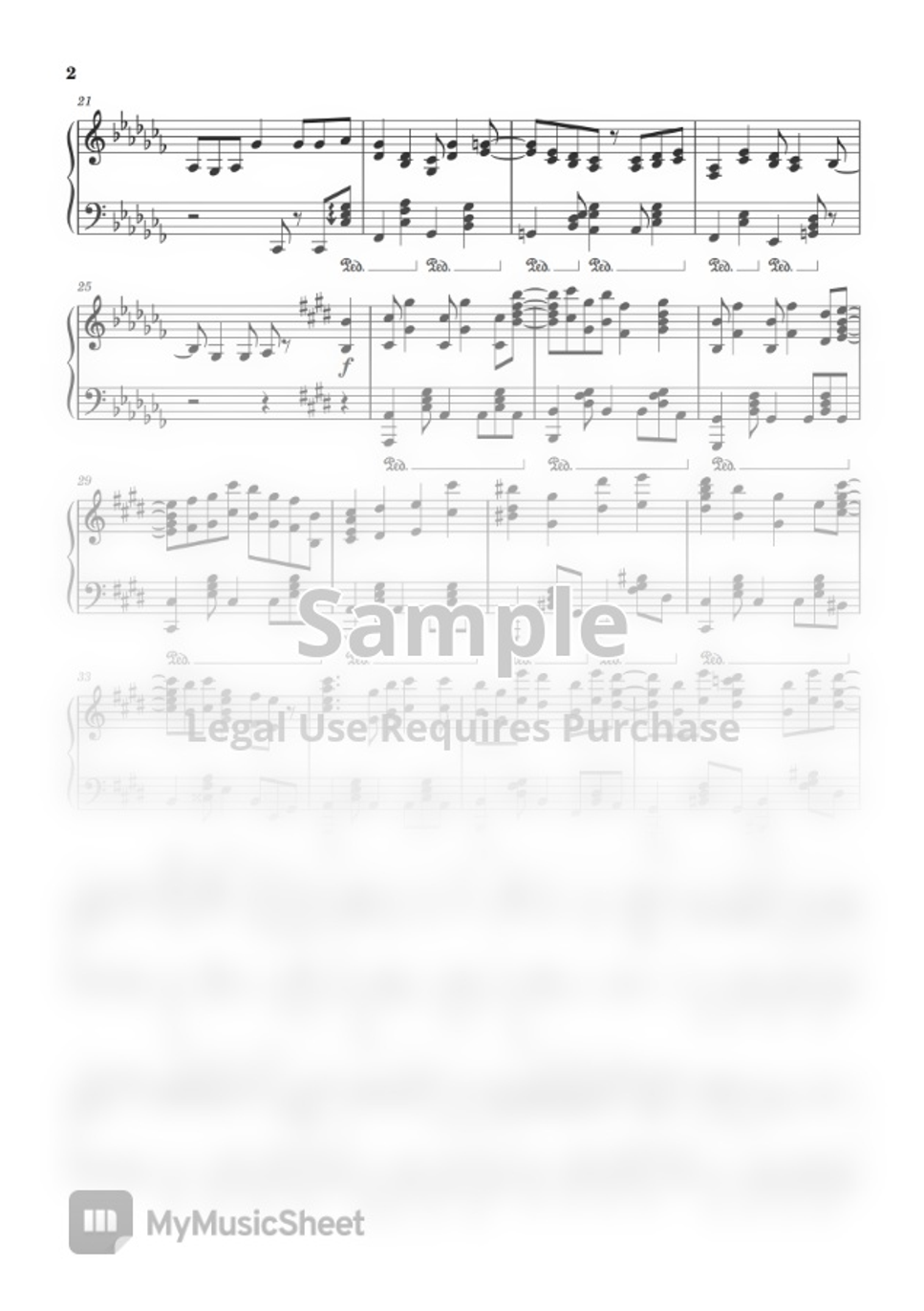 Yoasobi - Kaibutsu - Yoasobi (BEASTARS Season 2 OP) Piano by BWC Piano Tutorial Hoja