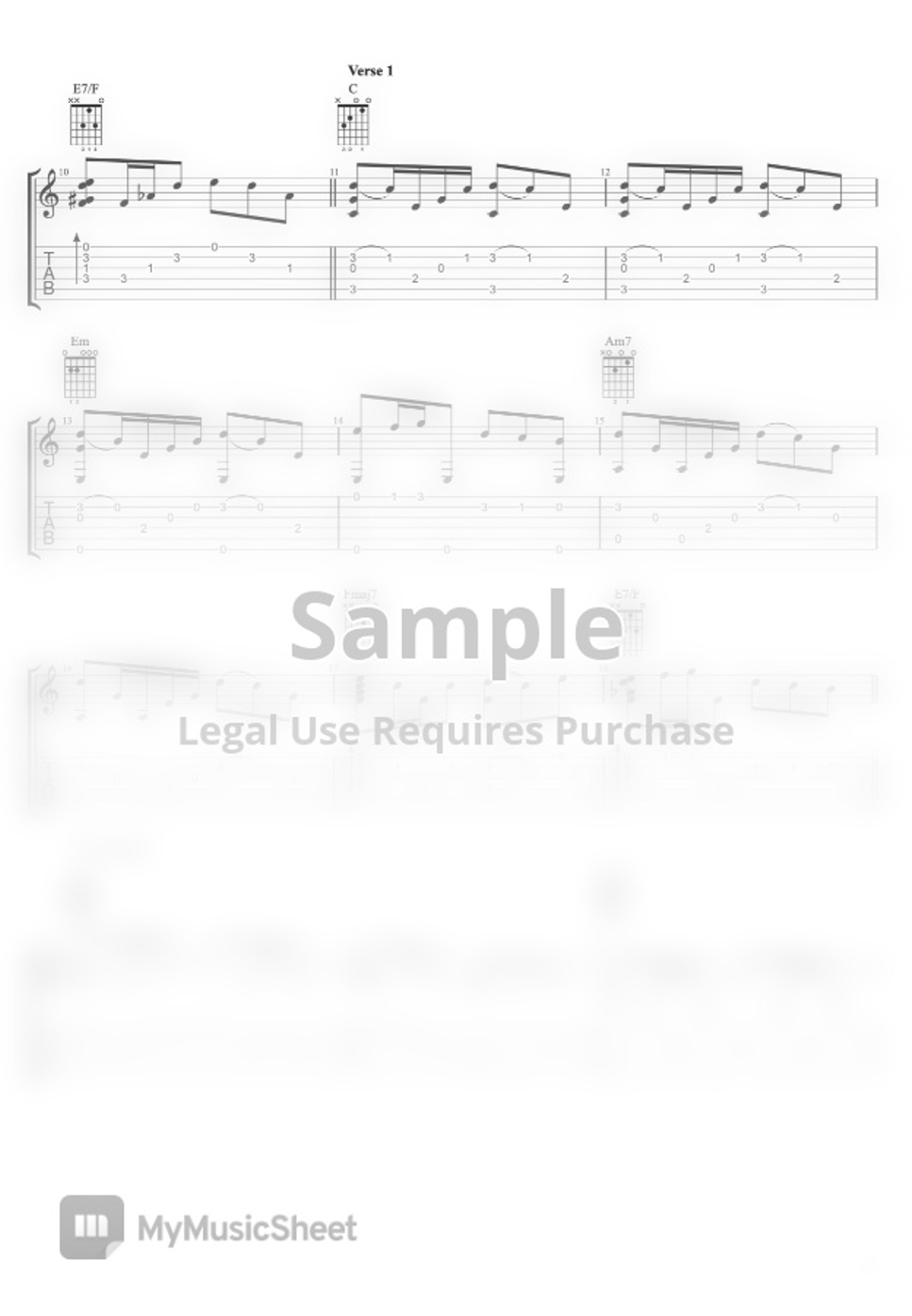 Conan Gray | Fingerstyle Guitar - Heather (Easy & Plucking Version) TAB ...