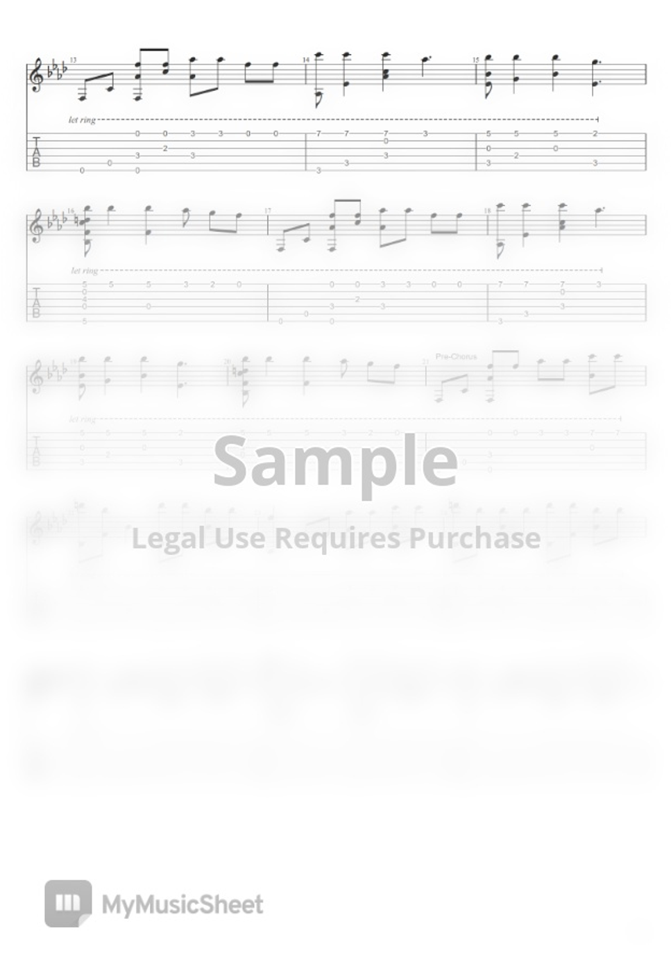 Gary Jules / Tears For Fears - Mad World TAB by Corey Mathers